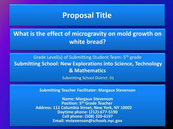 PPT - Proposal Title PowerPoint Presentation, free download - ID:1548682