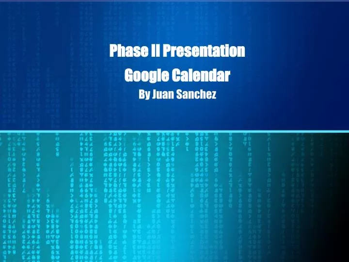 PPT - Phase II Presentation PowerPoint Presentation, free download - ID ...