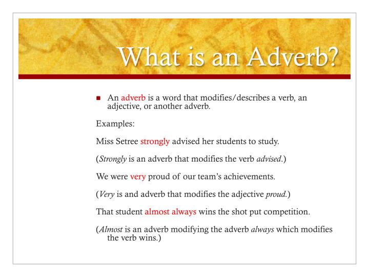 PPT - Adjectives and Adverbs PowerPoint Presentation - ID:1549084