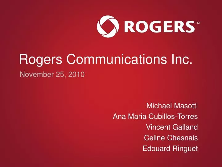 PPT - Rogers Communications Inc. PowerPoint Presentation, free download ...