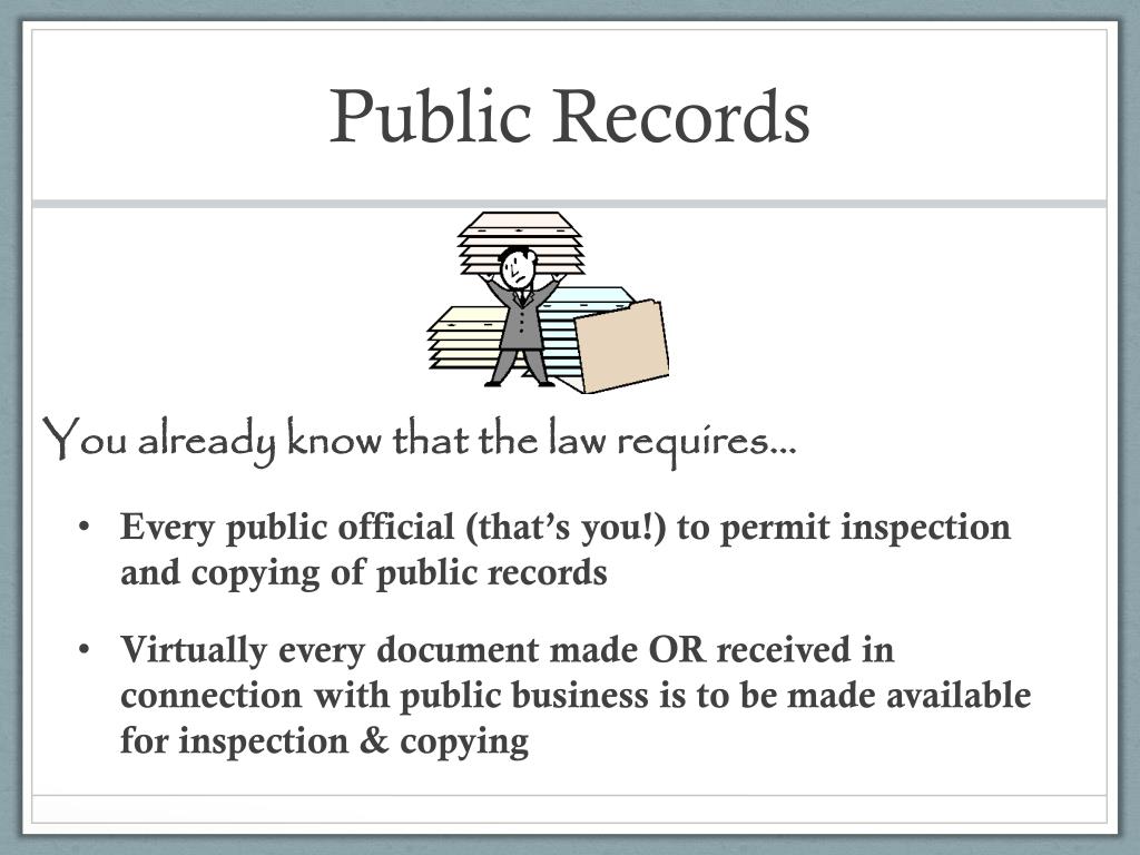 PPT - TRAINING Government in the Sunshine & Public Records Carla Miller ...