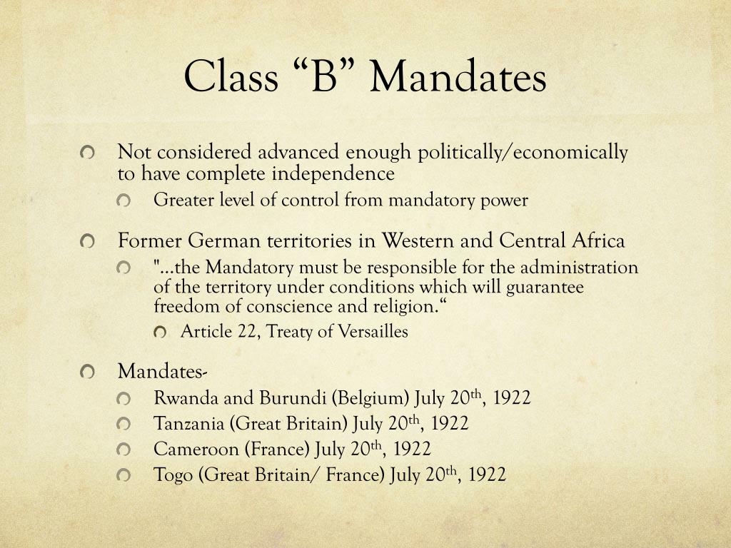 PPT - Geo-Political and Economic Impacts of the Mandate System ...