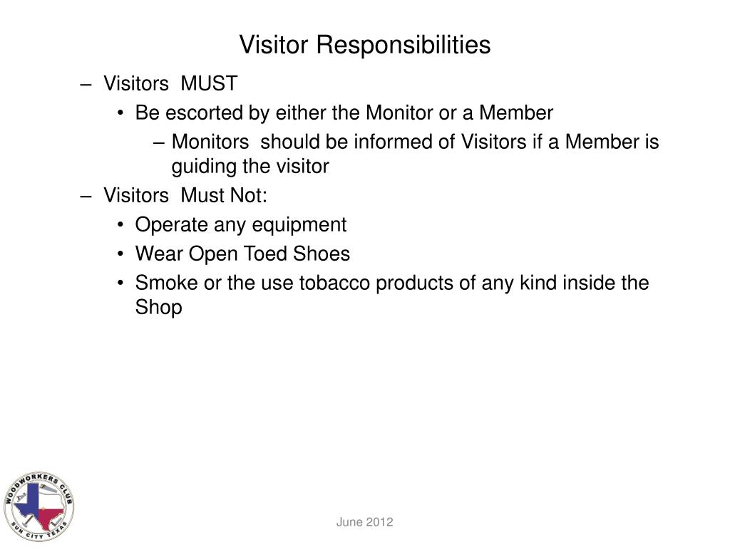 PPT - Sun City Woodworkers Club Monitor Training PowerPoint ...