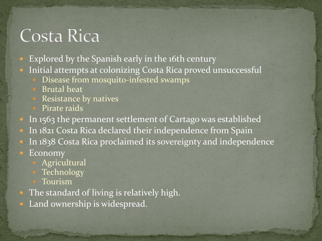 PPT - History and Economy of Central America and the Caribbean Islands ...