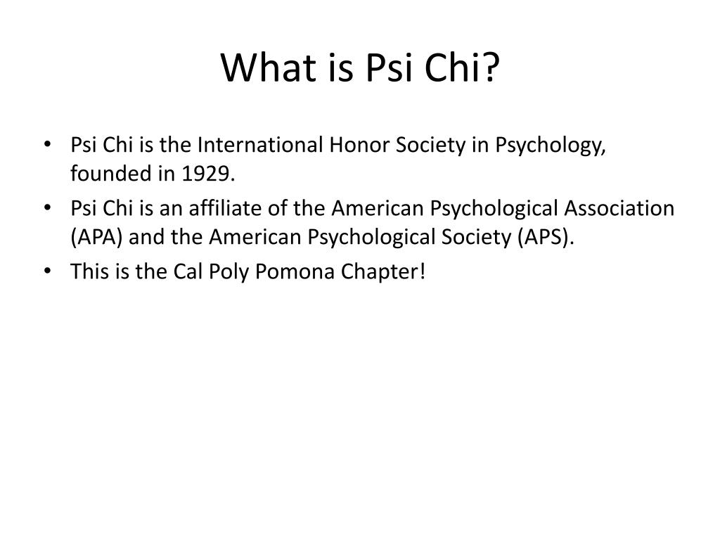 PPT - Psi Chi International Honor Society PowerPoint Presentation, free ...