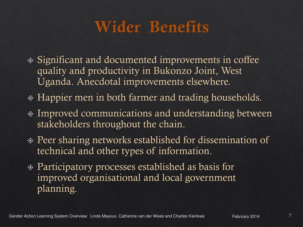 PPT - Gender Action Learning System for Coffee Chain Upgrading Linda ...