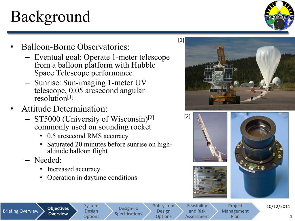 PPT - DayStar Diurnal Star Tracking for Balloon-borne Attitude ...
