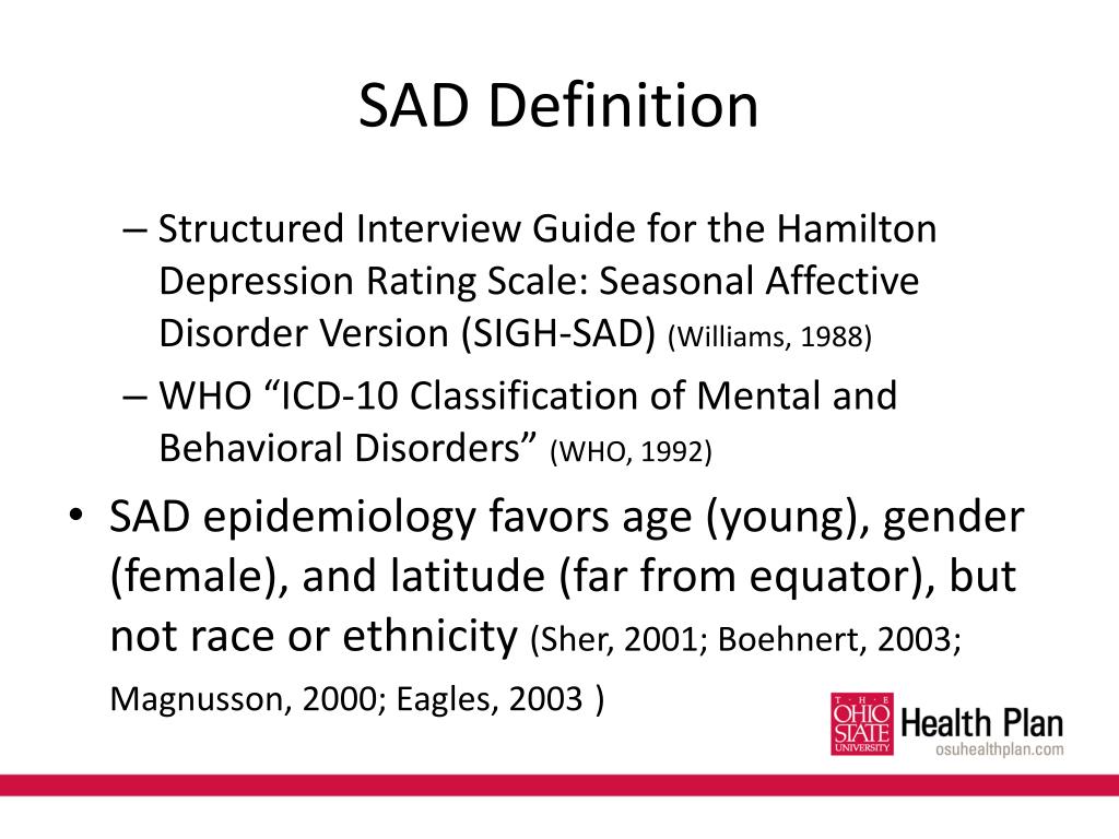 PPT - Seasonal Affective Disorder PowerPoint Presentation, free ...