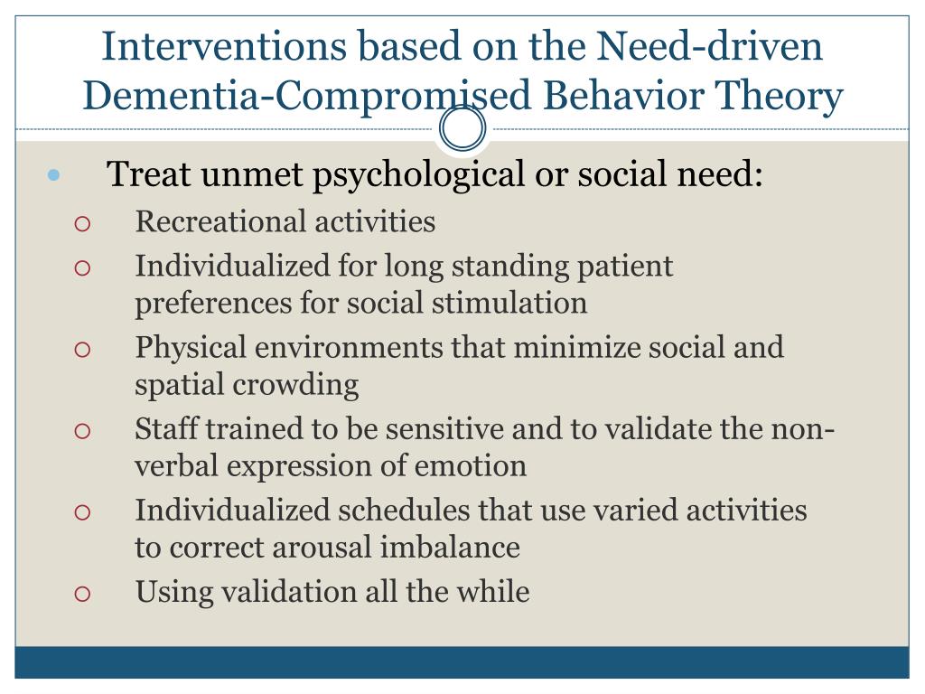 PPT - Interventions to Minimize Behavioral Symptoms of Dementia: Moving ...