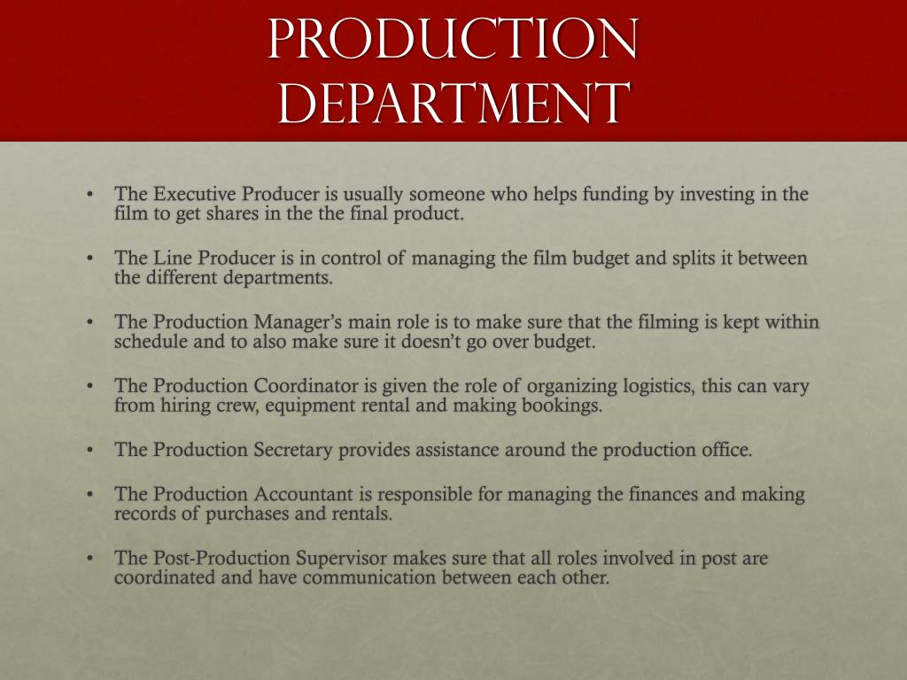 PPT - A Mind Map of the Different Jobs Within The Film Industry ...