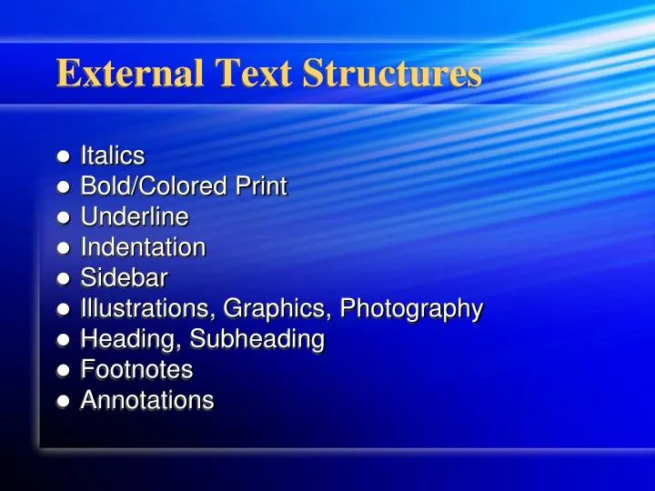 PPT - External Text Structures PowerPoint Presentation, free download ...