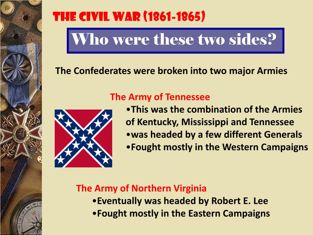 PPT - Key Players and Strategies of the Civil War (1861-1865): Union vs ...