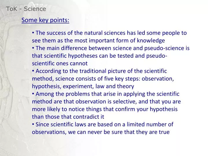 PPT - ToK - Science PowerPoint Presentation, free download - ID:1554605