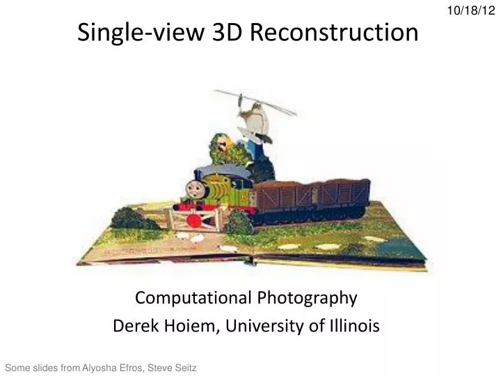 Ppt Single View 3d Reconstruction Powerpoint Presentation Free