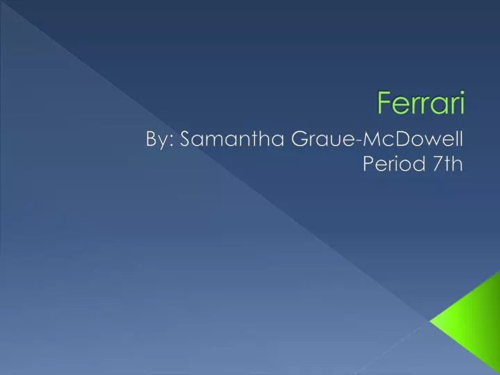 PPT - Ferrari PowerPoint Presentation, free download - ID:1555496