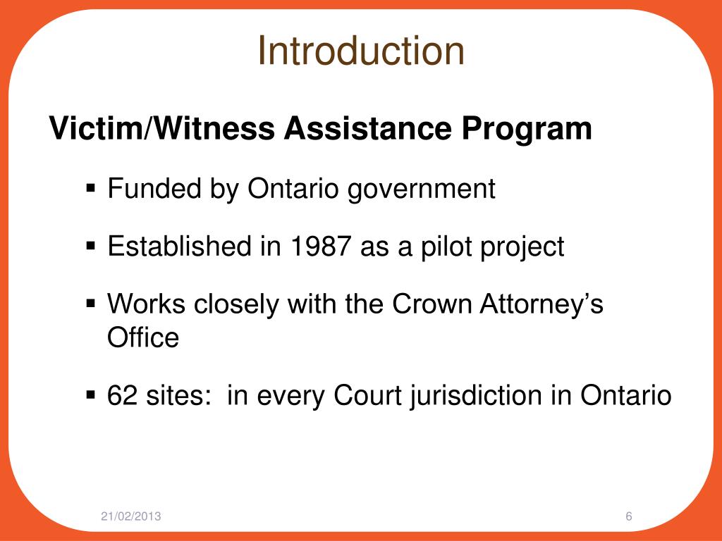 PPT - The Victim/Witness Assistance Program: A Support for Women ...