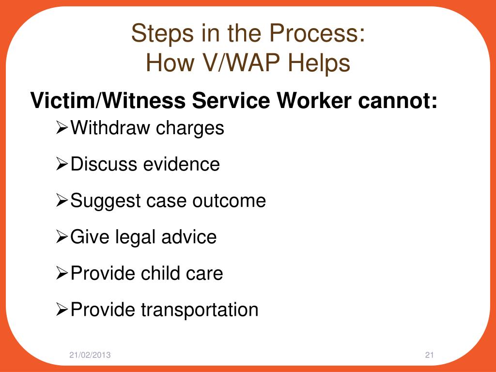 PPT - The Victim/Witness Assistance Program: A Support for Women ...