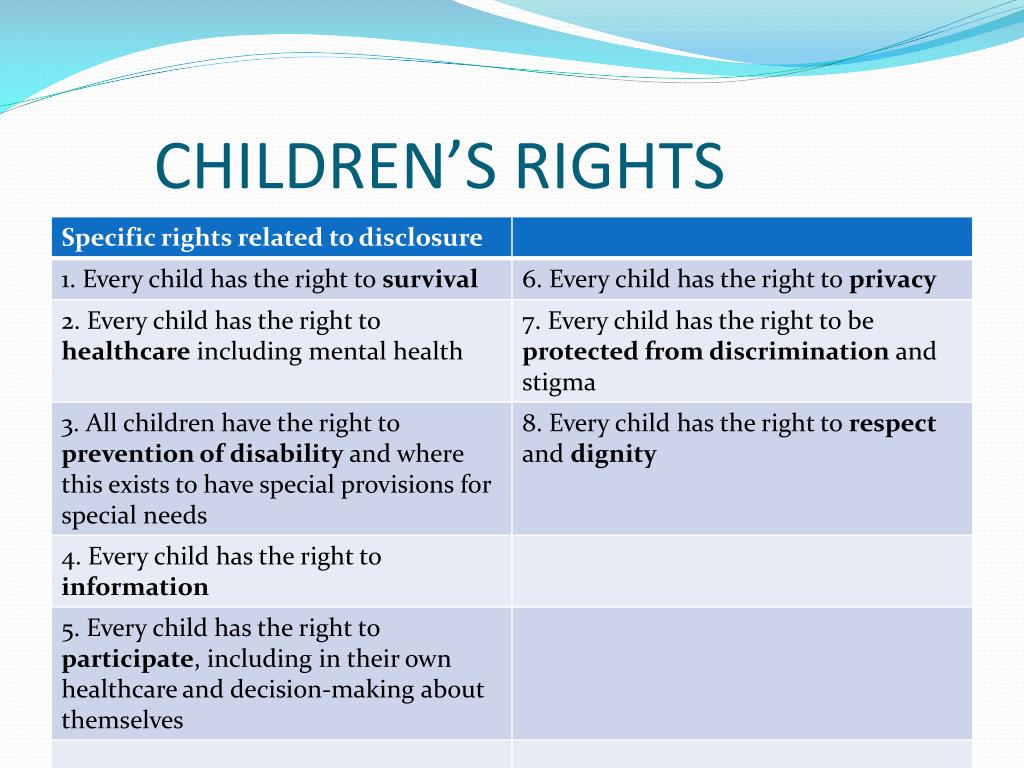 PPT - ETHICS AND DISCLOSURE TO CHILDREN AND ADOLESCENTS PowerPoint ...
