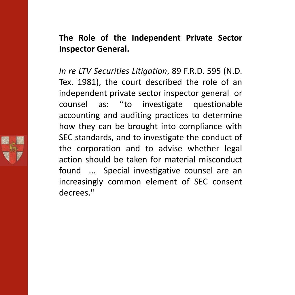 PPT - Independent Private Sector Inspector General Service Description ...