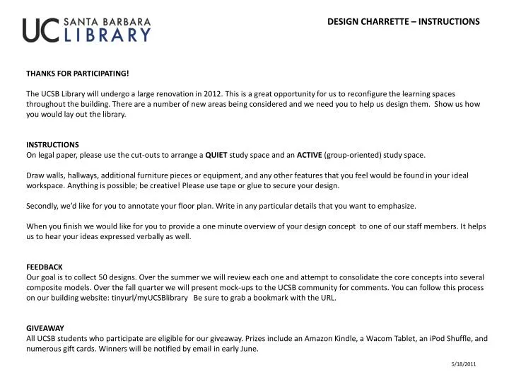 PPT - Design Charrette – Instructions PowerPoint Presentation, free ...