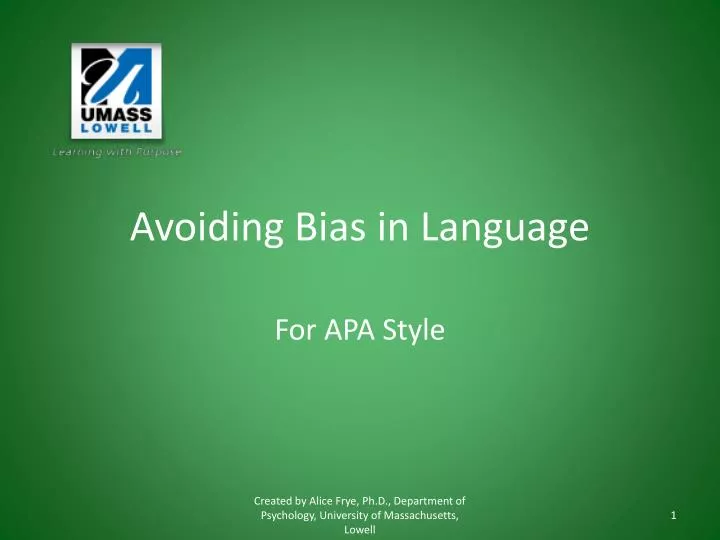 PPT - Avoiding Bias in Language PowerPoint Presentation, free download ...