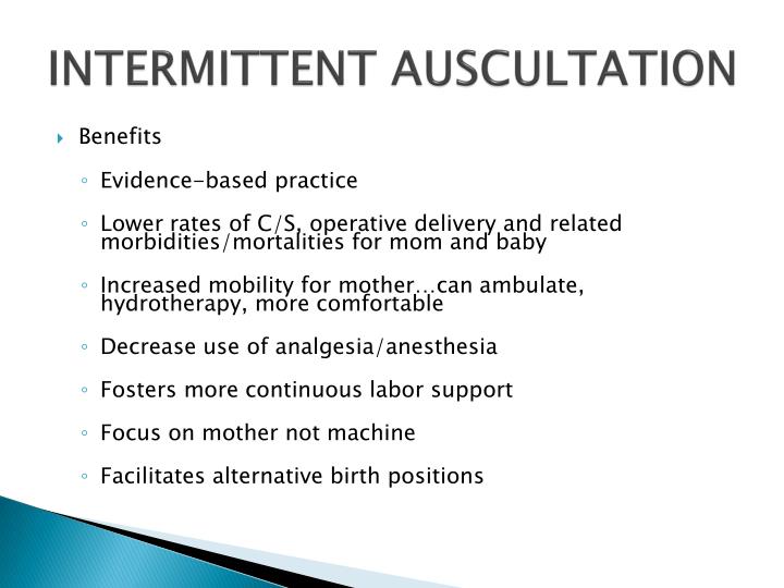 PPT - Intermittent Auscultation PowerPoint Presentation - ID:1556457