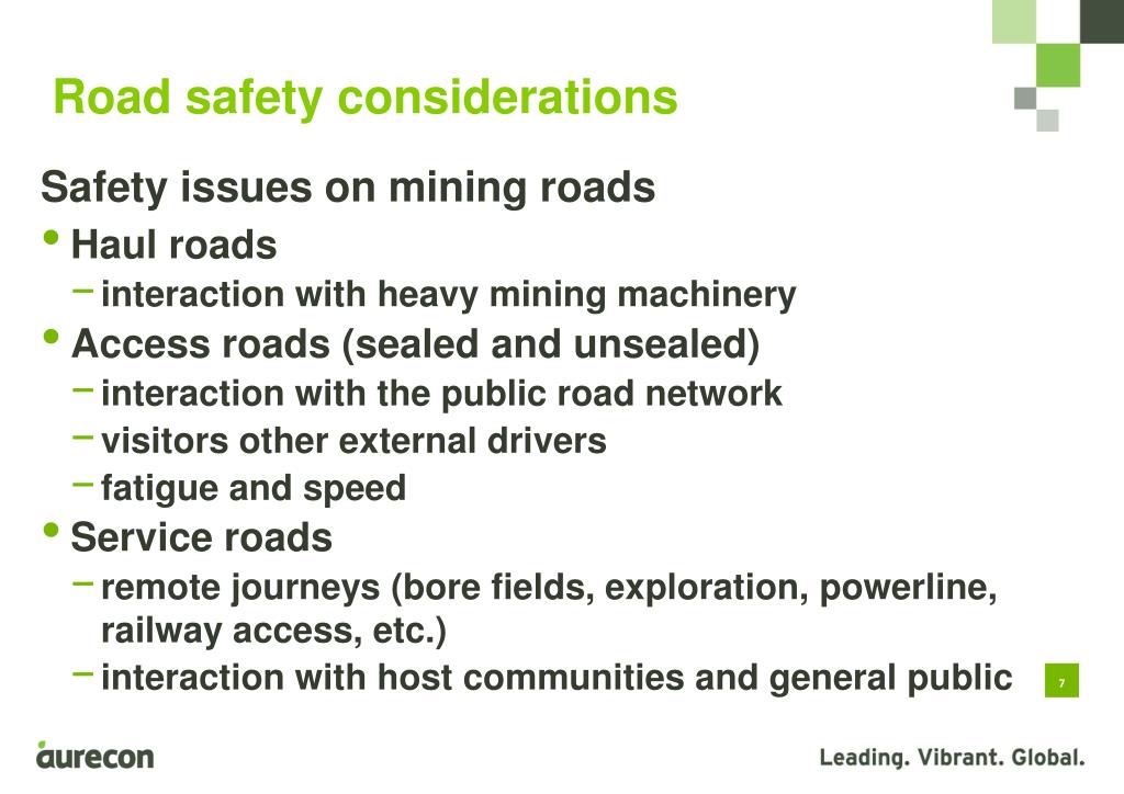 PPT - Road Safety Considerations around a mine site By Richard Jois ...