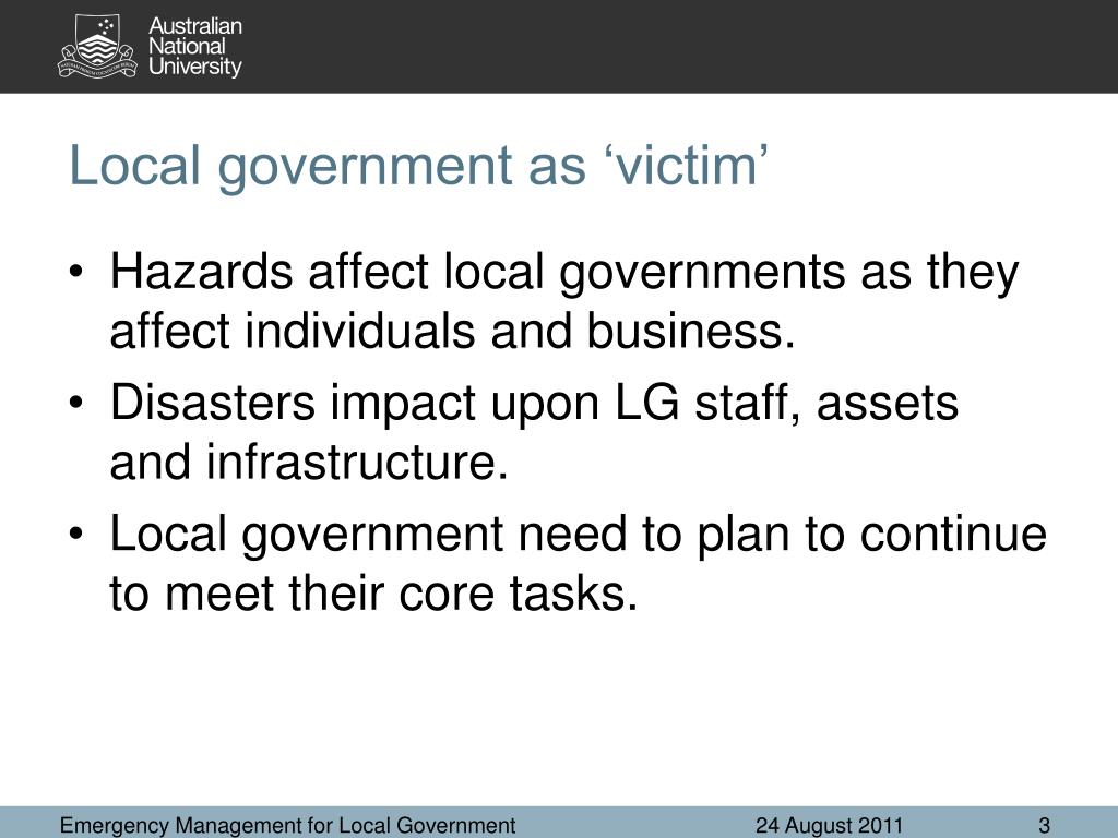 PPT - Emergency Management for Local Government - Legal Issues ...