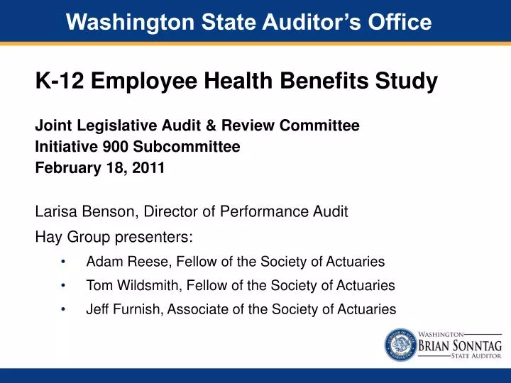 PPT - Washington State Auditor’s Office PowerPoint Presentation, free ...