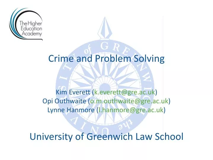 PPT - Crime and Problem Solving PowerPoint Presentation, free download ...