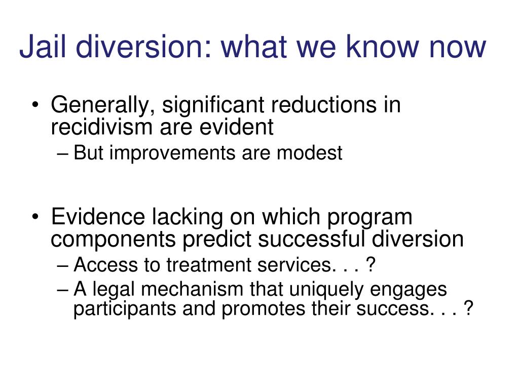 PPT - The Effects of Brief Incarcerations on Jail Diversion Outcomes ...