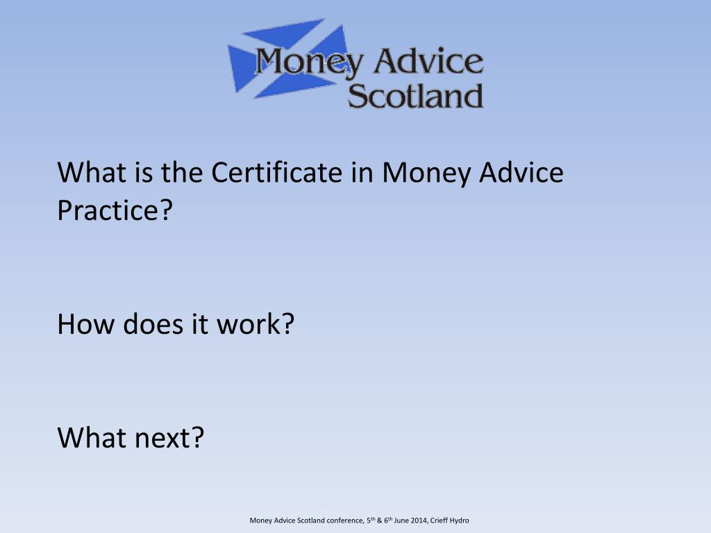 PPT - Money Advice Scotland conference, 5 th & 6 th June 2014, Crieff ...