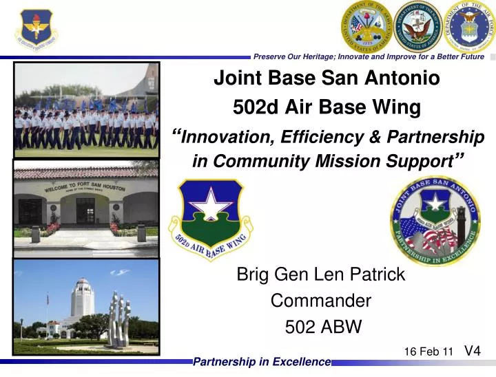 PPT - Brig Gen Len Patrick Commander 502 ABW PowerPoint Presentation ...