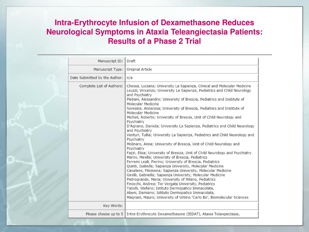 PPT - Actualité dans le traitement pharmacologique de l’Ataxie ...