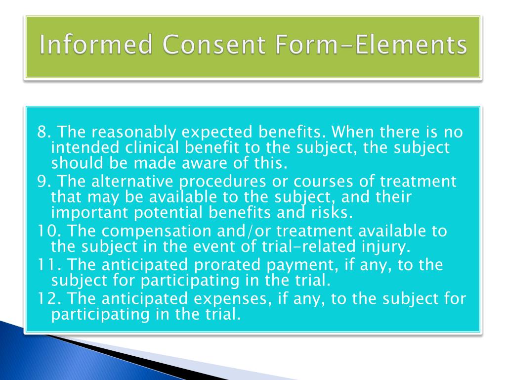 PPT - Protection of Human Subjects Informed Consent Form (ICF ...