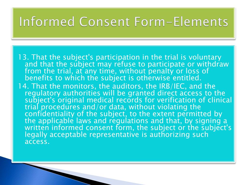 PPT - Protection of Human Subjects Informed Consent Form (ICF) Institutional Review Board (IRB ...