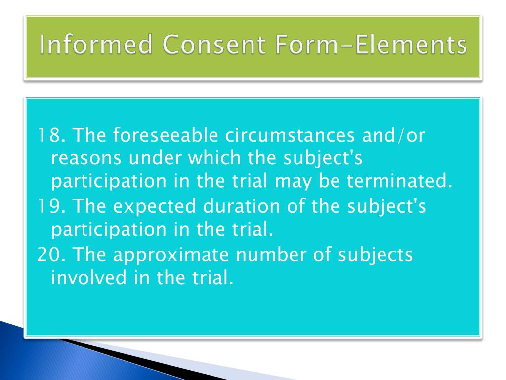 PPT - Protection of Human Subjects Informed Consent Form (ICF ...