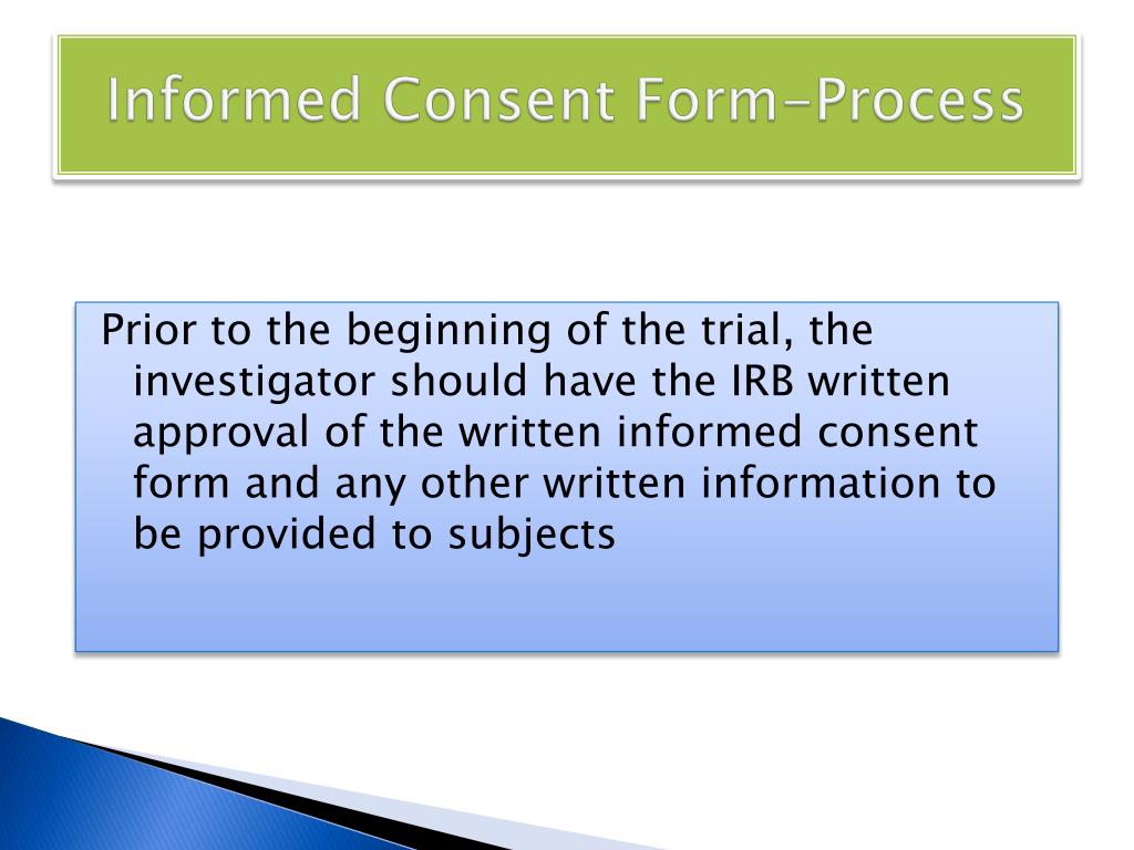 PPT - Protection of Human Subjects Informed Consent Form (ICF ...
