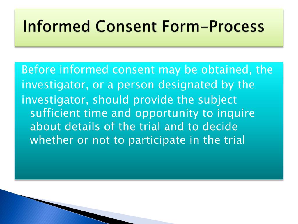 PPT - Protection of Human Subjects Informed Consent Form (ICF ...