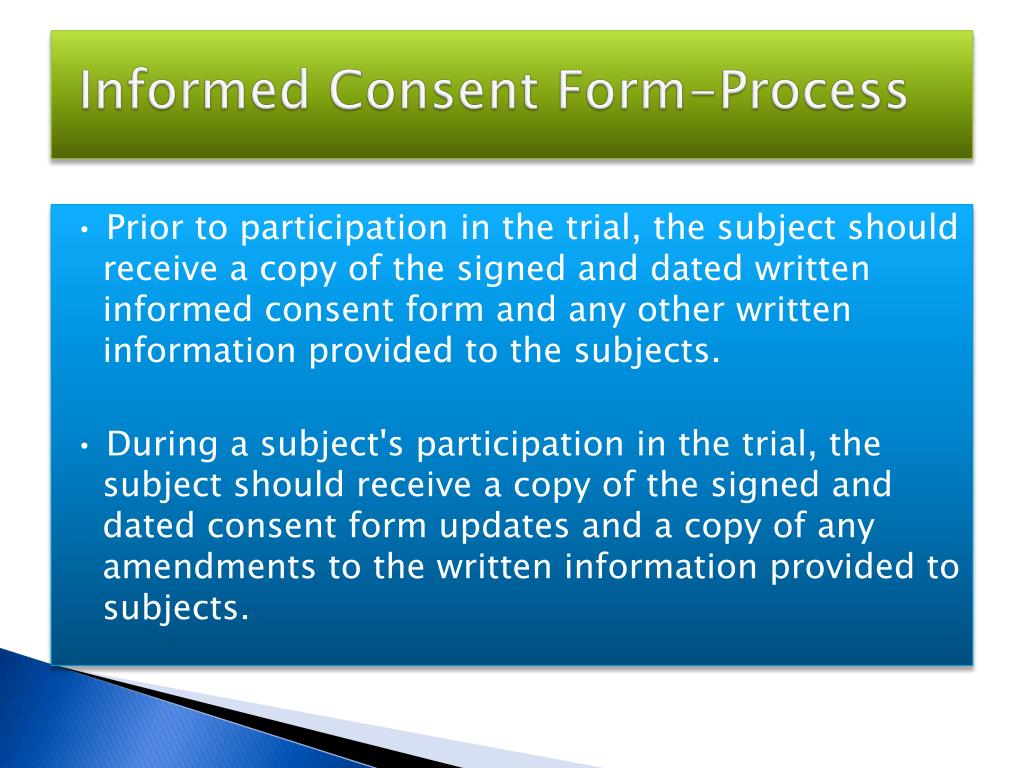 PPT - Protection of Human Subjects Informed Consent Form (ICF ...