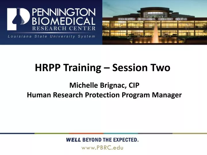 PPT - HRPP Training – Session Two PowerPoint Presentation, free ...