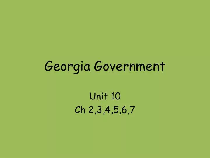 PPT - Georgia Government PowerPoint Presentation, free download - ID ...