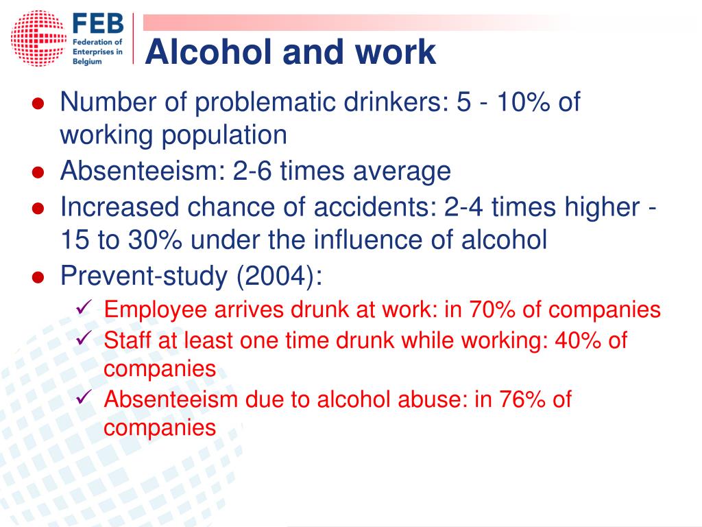 PPT - Alcohol, Drugs and Prevention in the Workplace Challenges in the ...