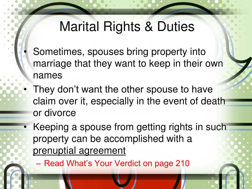 PPT - Chapter 12 Contractual Aspects of Marriage & Divorce PowerPoint ...
