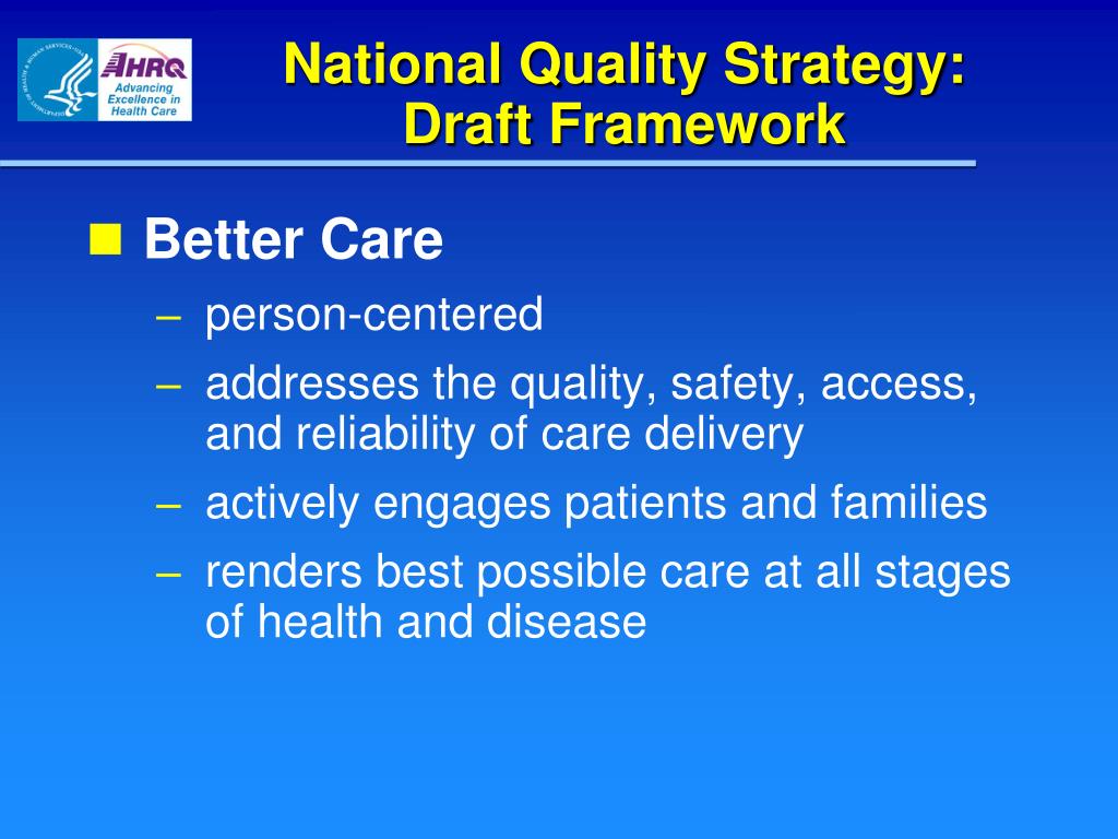 PPT - National Health Care Quality Strategy and Plan PowerPoint ...