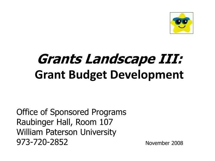 PPT - Grants Landscape III: Grant Budget Development PowerPoint ...