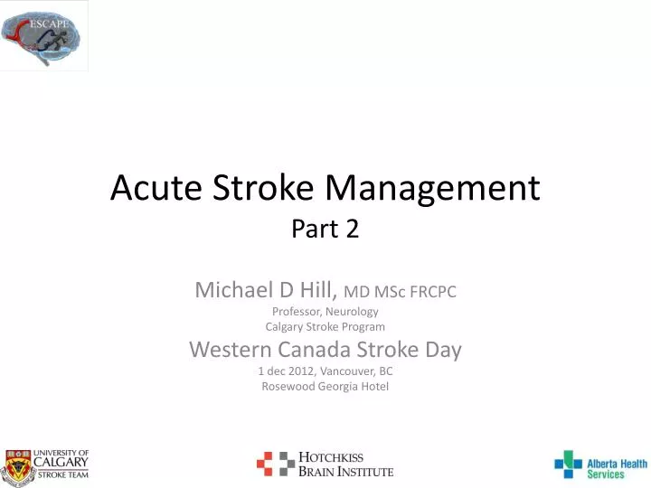 PPT - Acute Stroke Management Part 2 PowerPoint Presentation, free ...