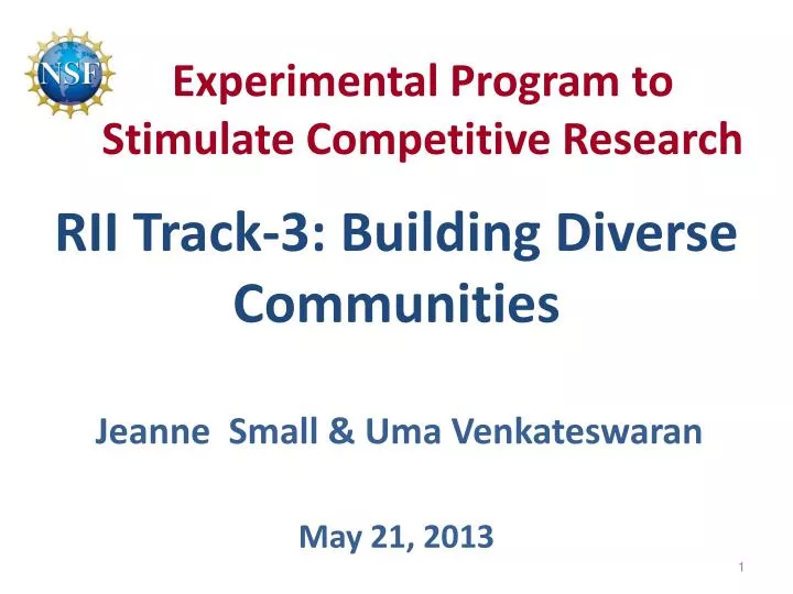 PPT - Experimental Program to Stimulate Competitive Research PowerPoint ...