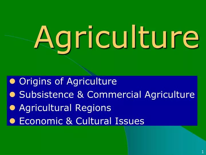 PPT - Agriculture PowerPoint Presentation, free download - ID:1560147
