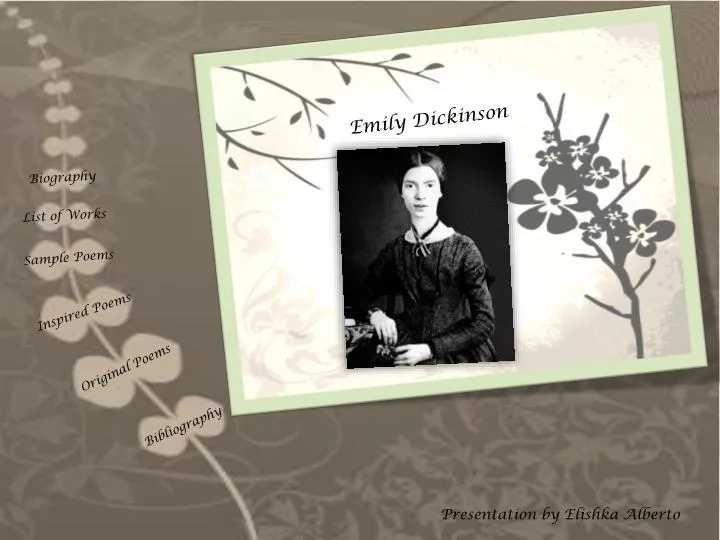 Ppt Emily Dickinson Powerpoint Presentation Free Download Id1560162